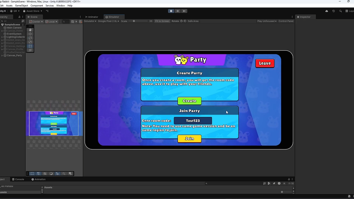 User Interface (UI) | Part 4: Party Page | Web3 Games | Game Development in Unity - Quip Rabbit ...