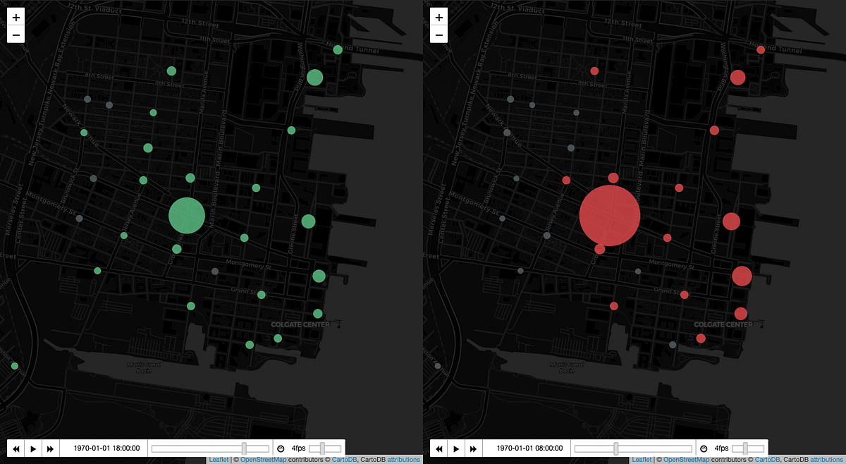 Visualizing NYC Bike Data on interactive and animated maps with Folium ...