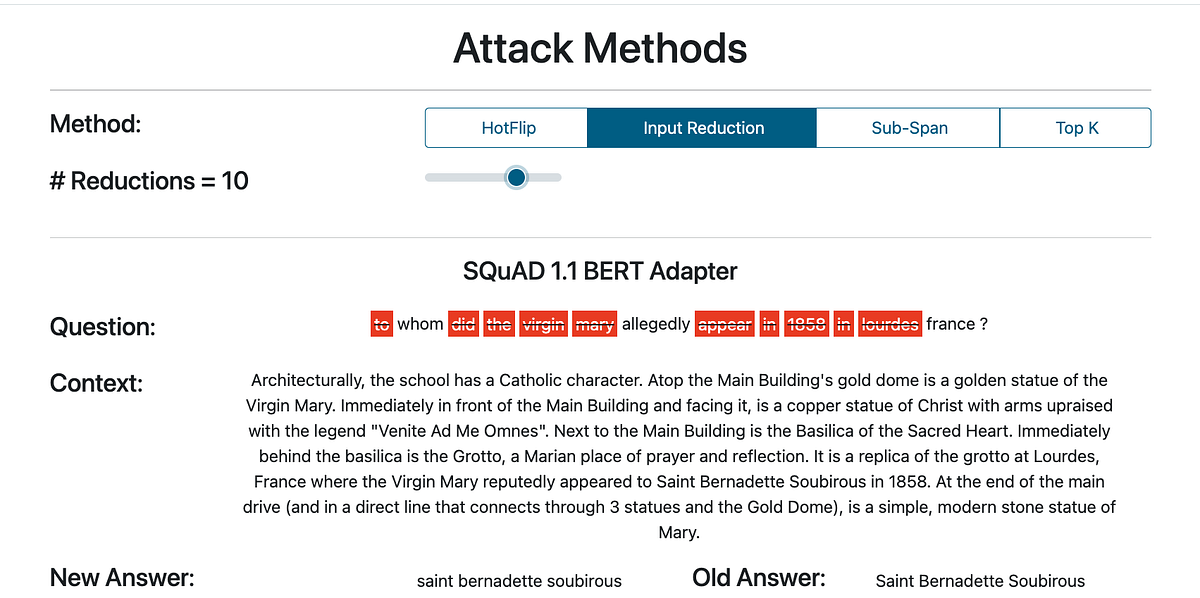 Adversarial Attacks on Question Answering | by UKP-SQuARE | Medium