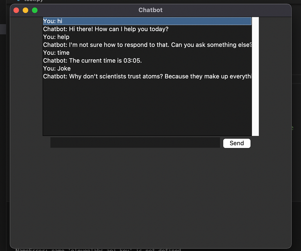 Text-to-speech GUI chatbot using Tkinter in Python and ElevenLabs API ...