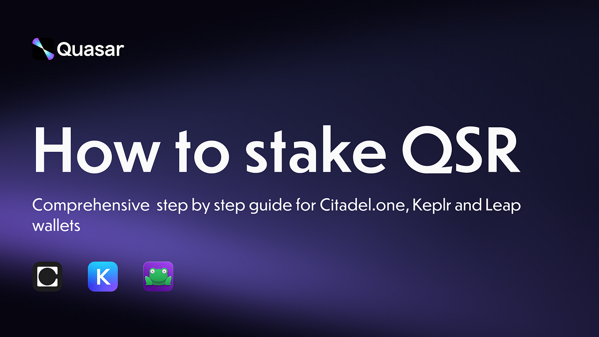 How to stake QSR. What is Staking? | by Quasar.fi | Medium