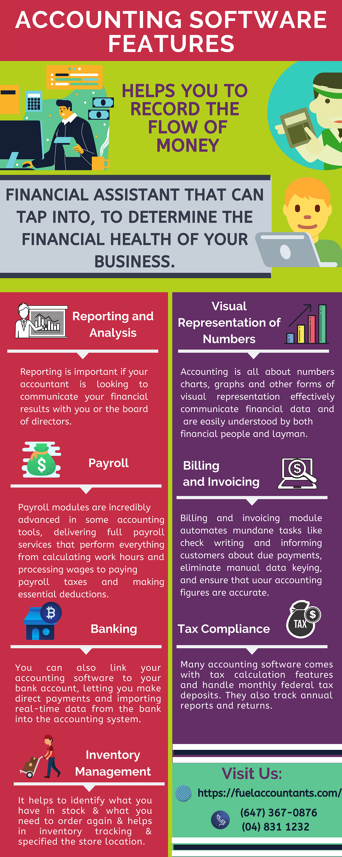 Infographic-Accounting Software Features | by Fuel Accountants | Medium