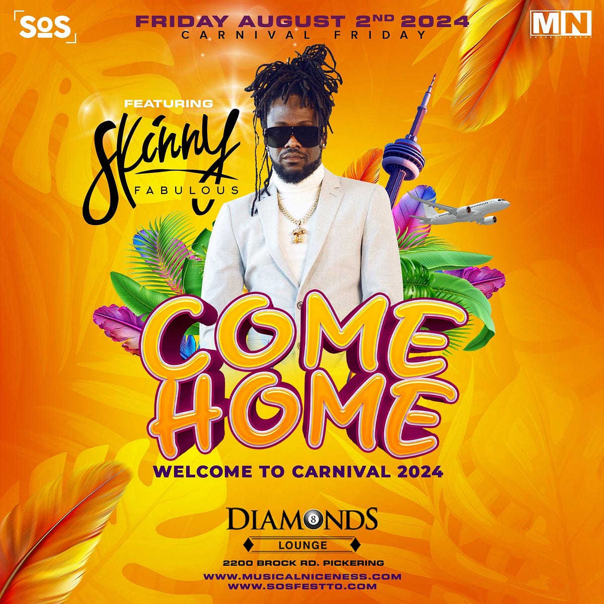 COME HOME “Welcome To Carnival” | Carnival Friday August 2nd Inside Diamonds - Harry Ajax - Medium