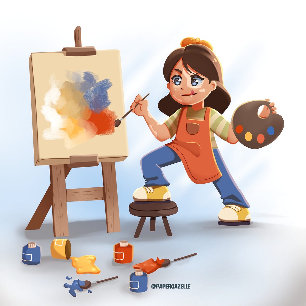 “Maya the Magical Painter”. In a colorful village by the sea, there ...