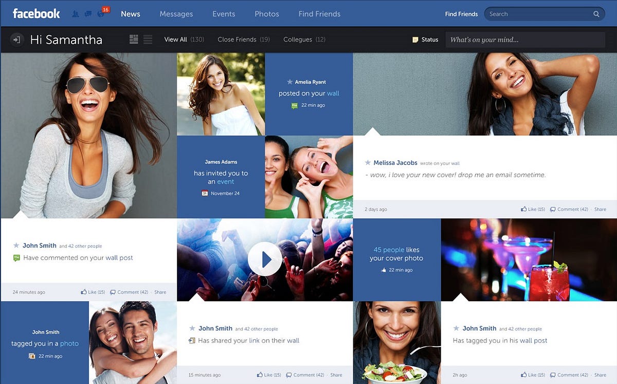Redesigning Facebook. A conceptional and systematic design… | by ...