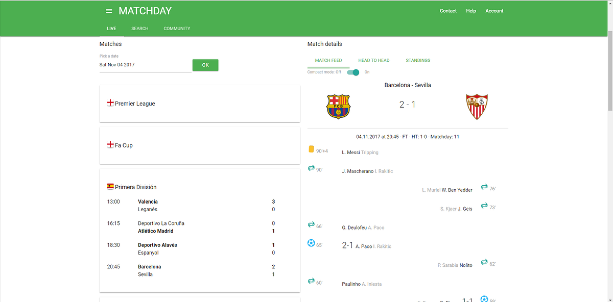 Progress report: Standings, live matches and updates | by Matchday | Medium