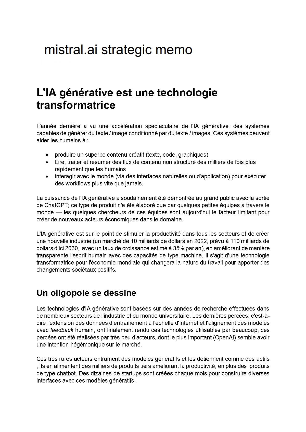 Mistral.ai pitch memo — in French - ikig_AI - Medium