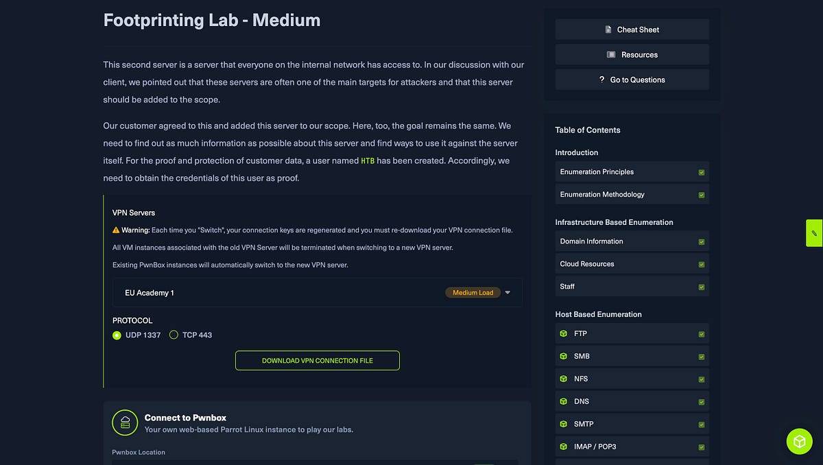 HackTheBox footprinting module — lab (medium) solution guide | by ...