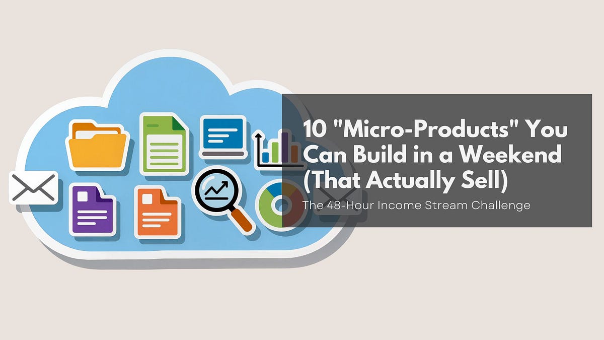 10 “Micro-Products” You Can Build in a Weekend (That Actually Sell ...