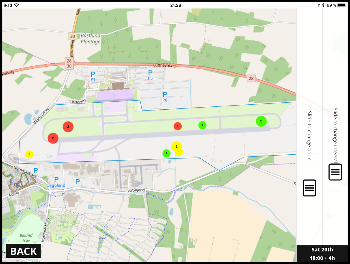 Risk visualized in real-time. Based on recordings of wildlife on the ...