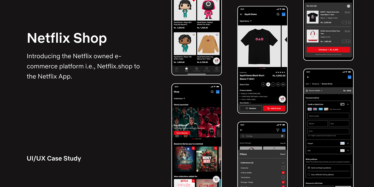 Introducing Netflix shop to the Netflix App- UI/UX Case study | by ...