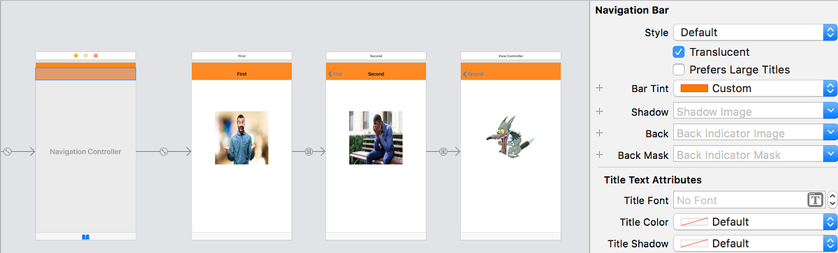 研究 navigation bar 的欄位. 1. Bar Tint | by Siao Sian Huang | 彼得潘的 Swift iOS App 開發教室 | Medium