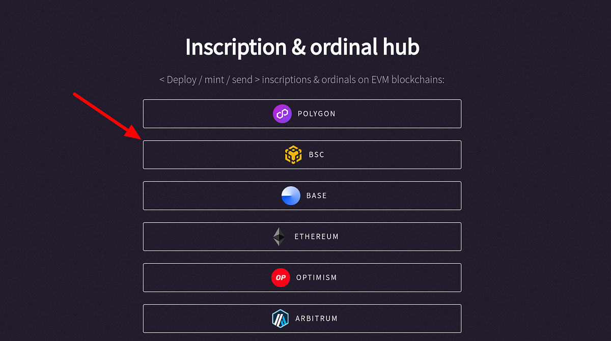 How to mint BRC-20 token or Ordinals on the Binance Smart Chain | by Crypto Guides | Medium