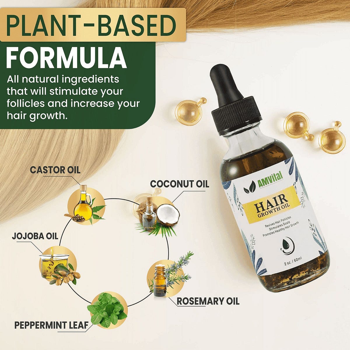 Fast Hair Growth Oil Serum — 100% Natural Formula That Promotes Healthy ...