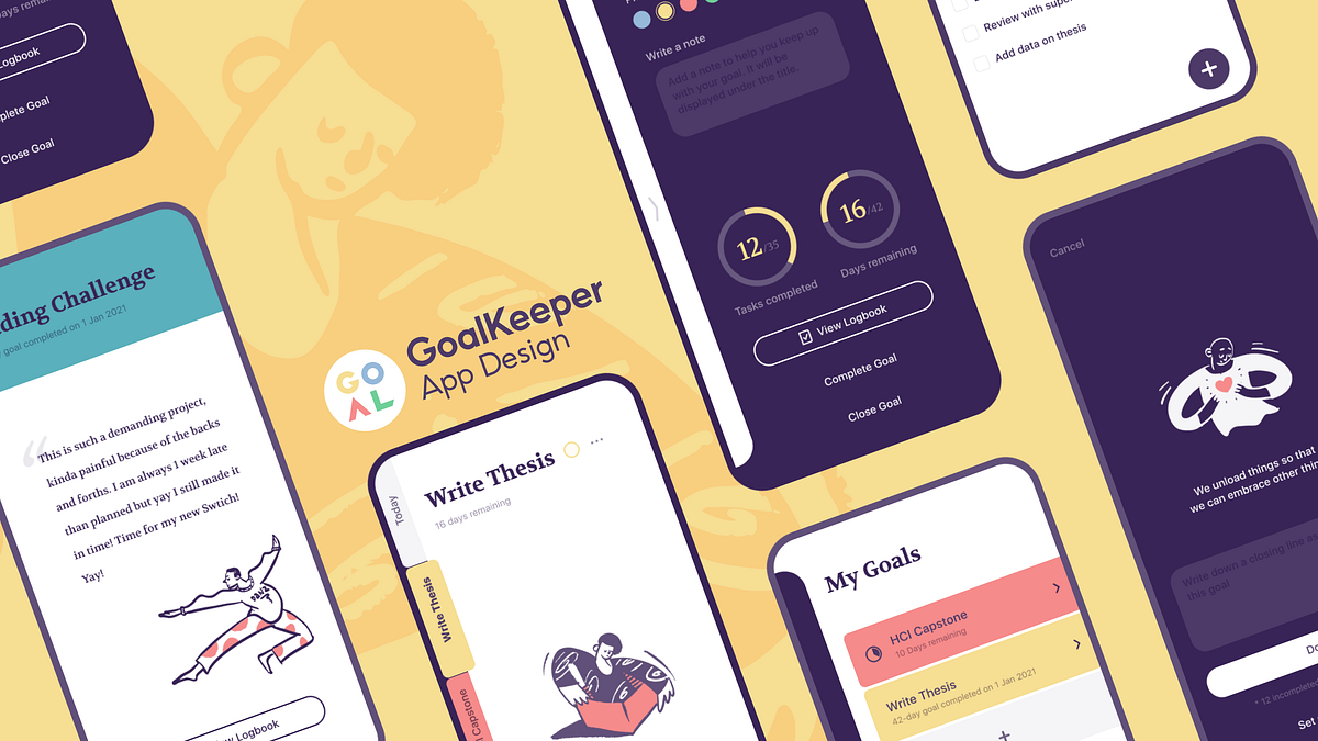 Stick with Our Goals with GoalKeeper— App Design Showcase | by Shirley ...
