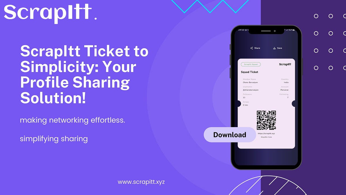 Introducing ScrapItt’s Ticket Feature: Simplifying Profile Sharing | by Charu Barsaiyan | Feb ...