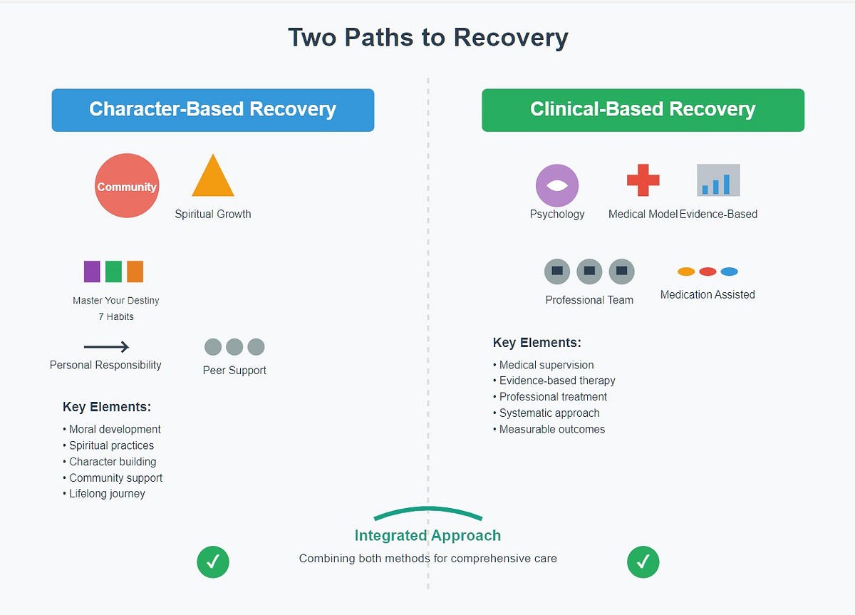 Two Paths to Recovery: Character-Based vs. Clinical-Based Approaches in Drug Rehabilitation | by ...