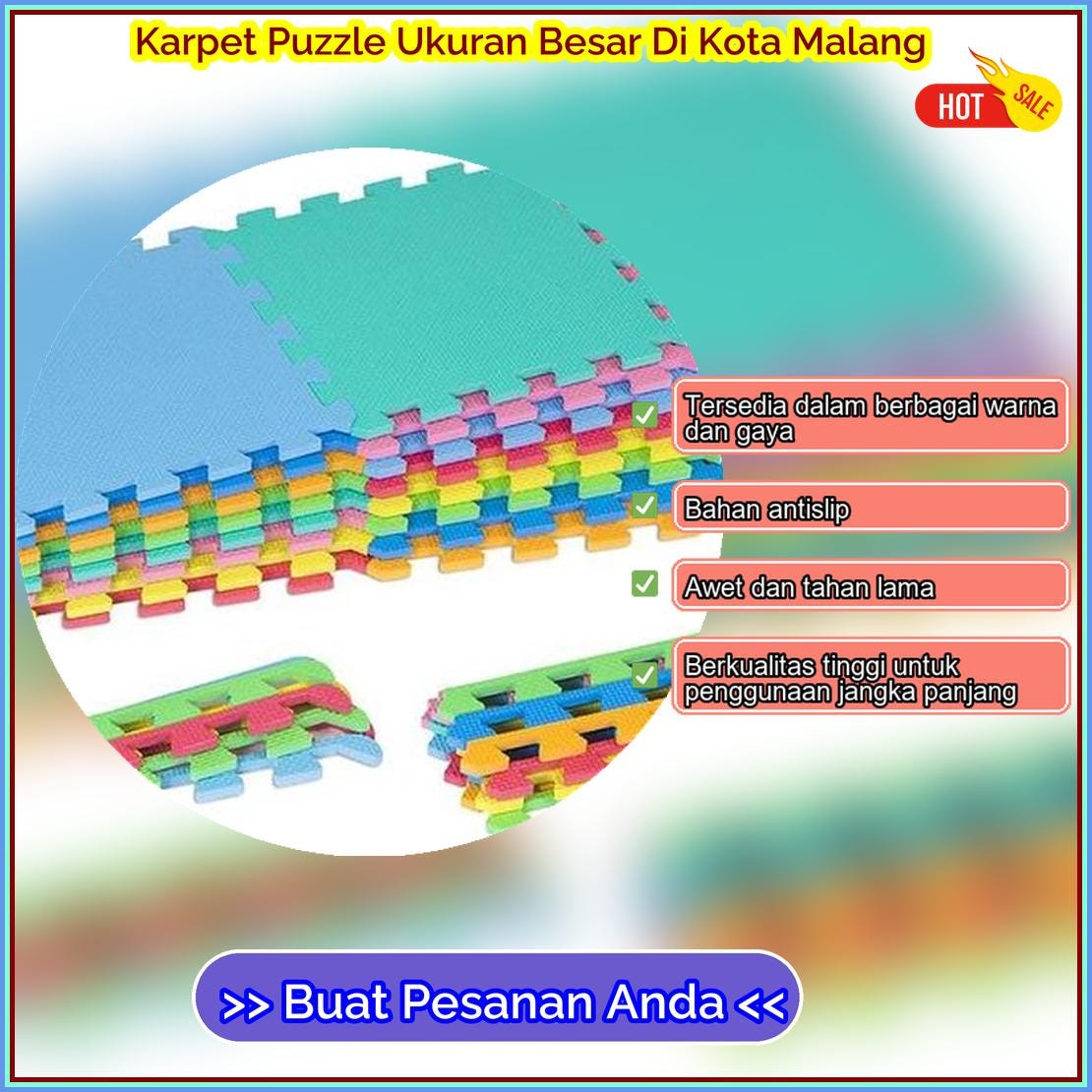 Karpet Puzzle Ukuran Besar Di Kota Malang - Matras Pabrik - Medium