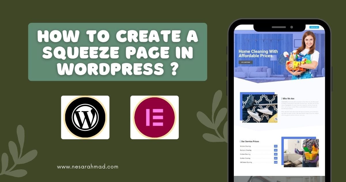 How to Create a Squeeze Page in WordPress? | by Nesar Ahmad | Medium