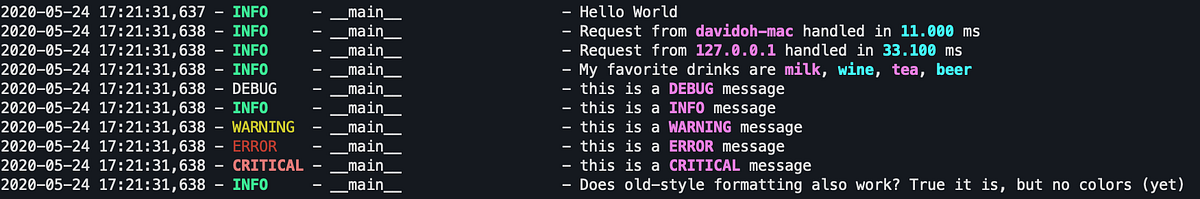 Python Logging: Colorize Your Arguments! | by David Ohana | Analytics Vidhya | Medium
