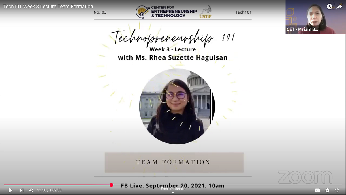 The video “Tech101 Week 3 Lecture Team Formation” by sir Wilbur Sumanpan highlights the crucial ...