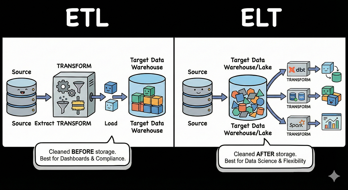 ETL vs. ELT: Spark Data Pipeline Comparison | Data Science Collective