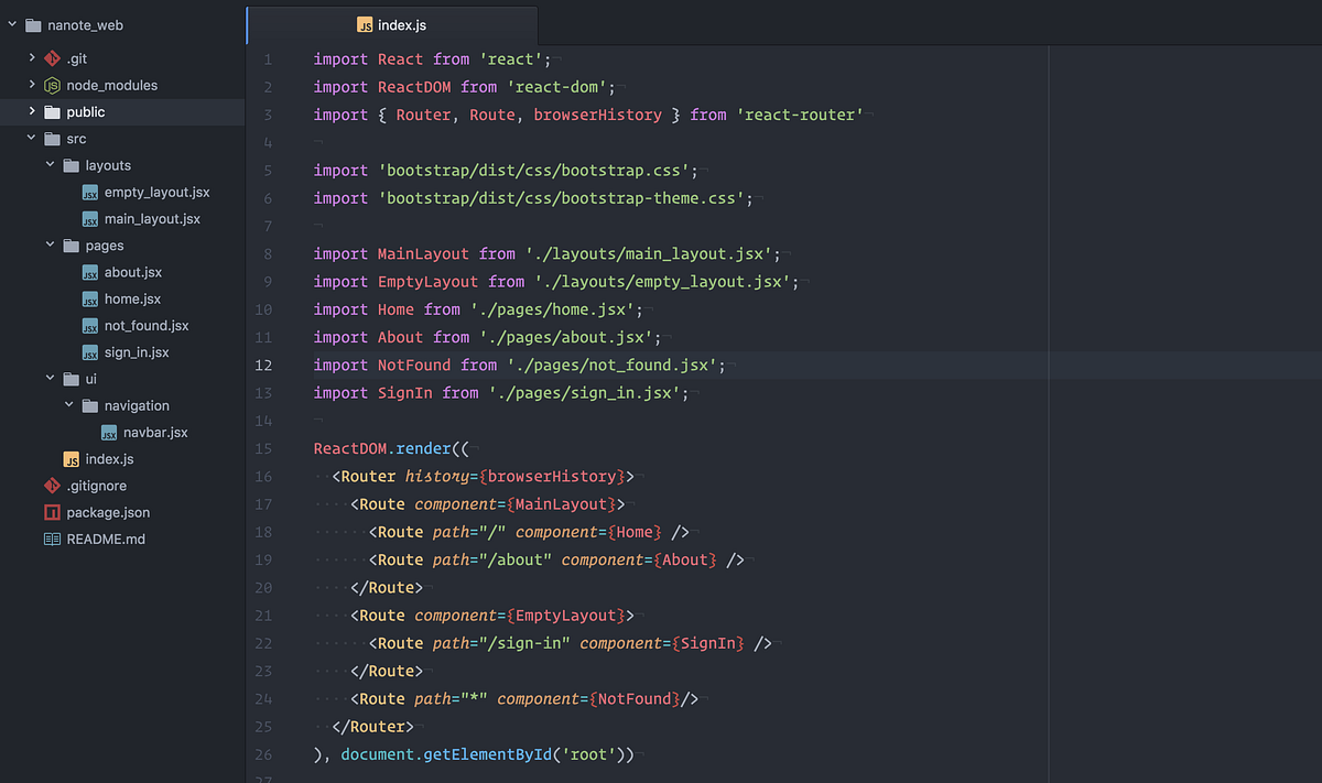 Different layouts with React Router. | by Sergio Tapia | sergiotapia ...