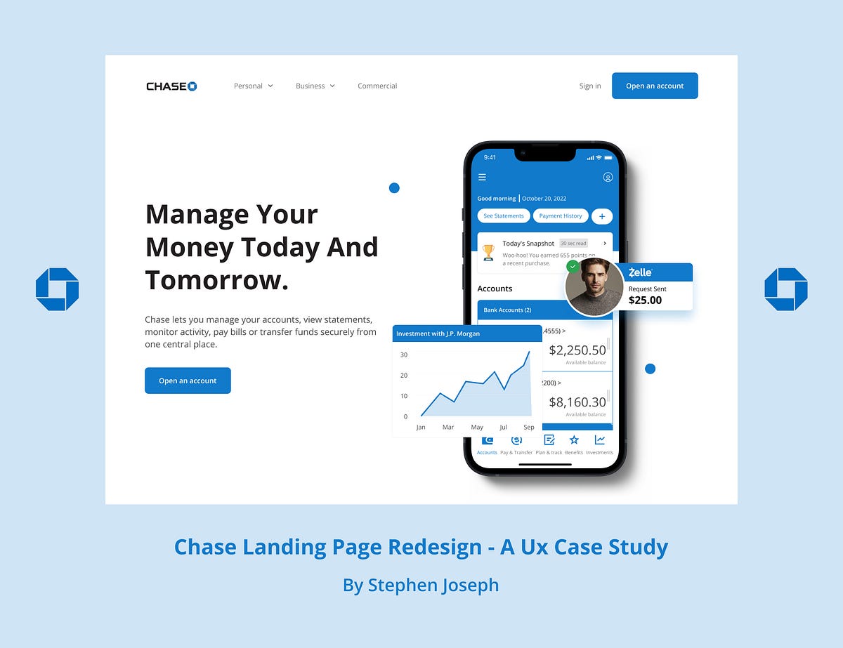 Redesigning Chase Landing Page—A UX Case Study | by Joseph Stephen | Medium