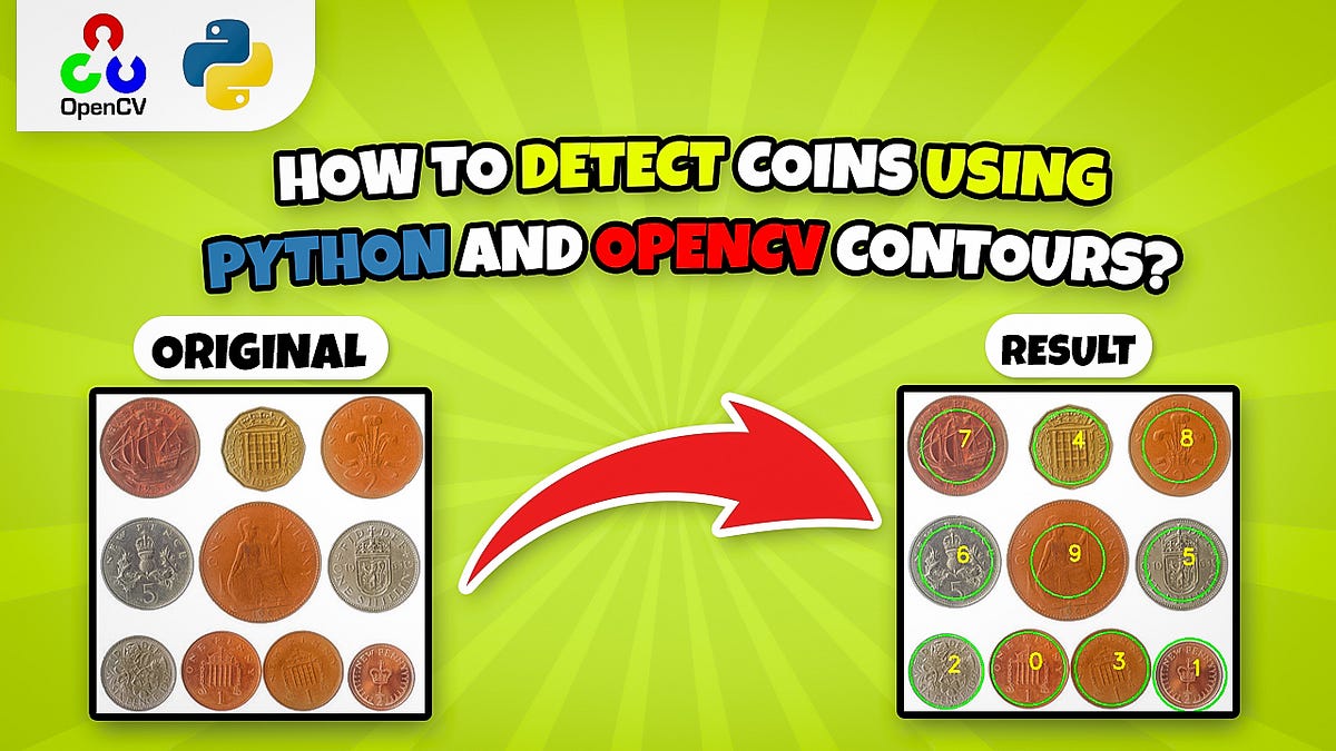 Easy Coin Detection with Python and OpenCV | by Eran Feit | OpenCV tutorials | Medium