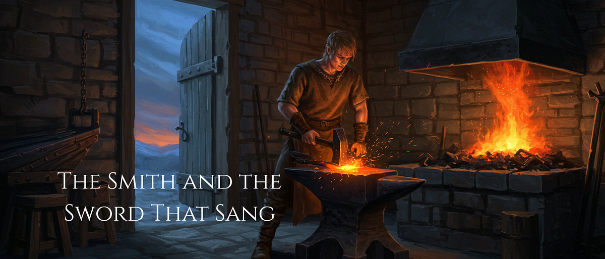 In a village cradled by cliffs and sea winds, there lived a smith named ...