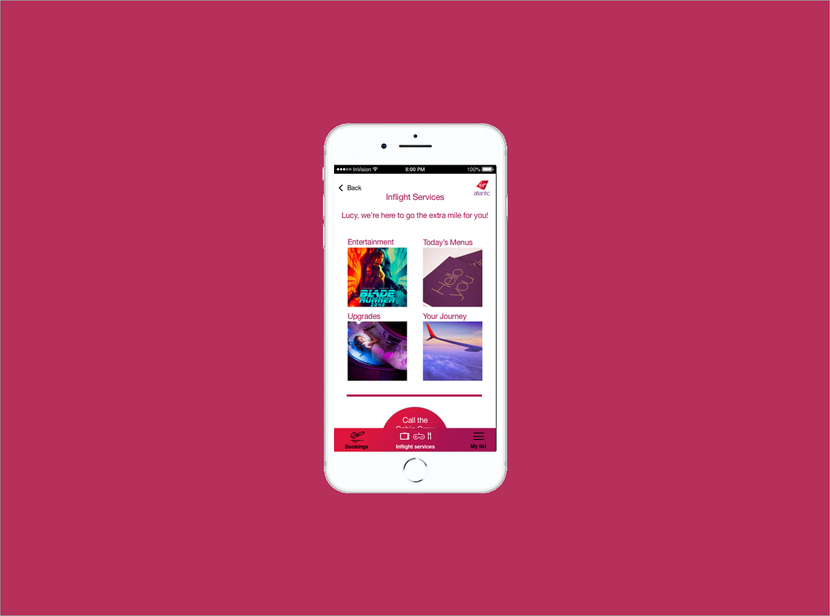 Virgin Atlantic In-flight services App: Concept Project 3 | by Nikolai ...