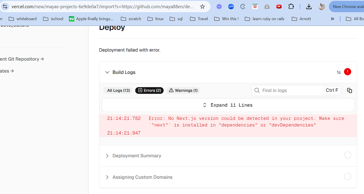 How do you solve the error of “No Next.js version could not be detected in your project. Make ...