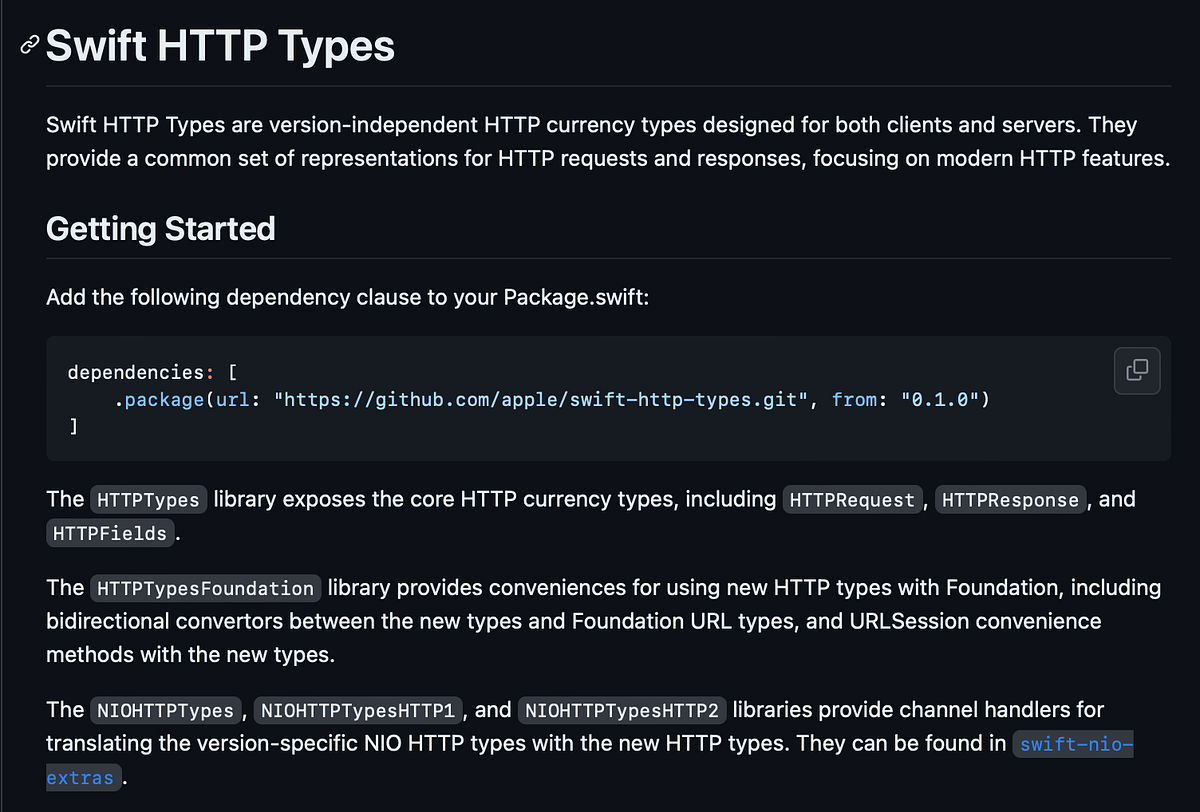 方便串接 API 的 Swift HTTP Types. Apple 最近推出了方便串接 API 的 package Swift… | by 彼得潘的 iOS App Neverland ...