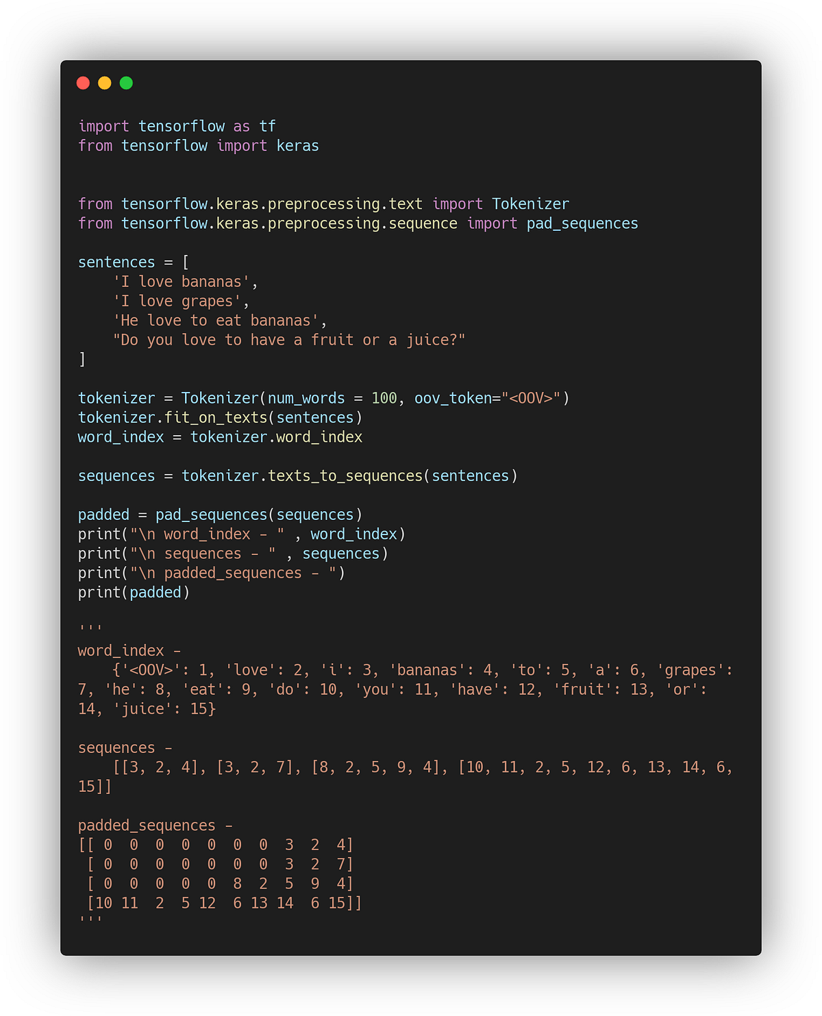 NLP with Tensorflow — Padding sentences | by DataOil St. | Analytics ...