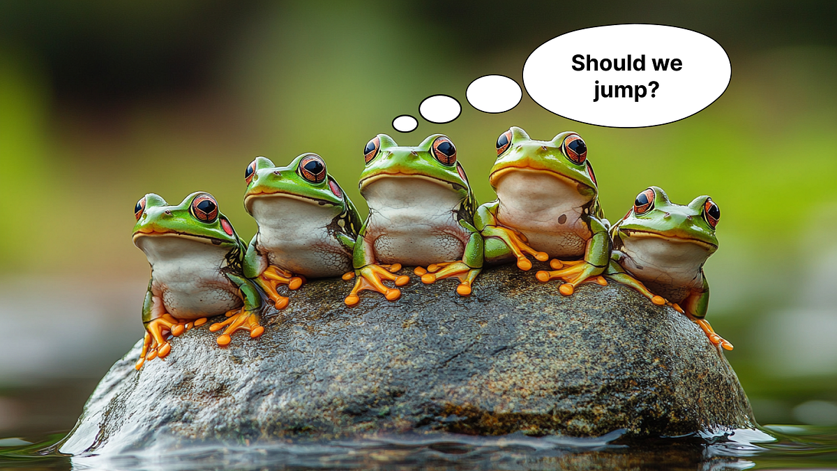 5 Frogs on a Stone, Thinking About Jumping: How Many Are Left? | by ...