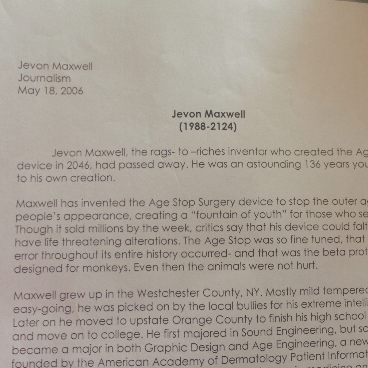 The Dash Between Eight Numbers. About nine years ago, my high school ...