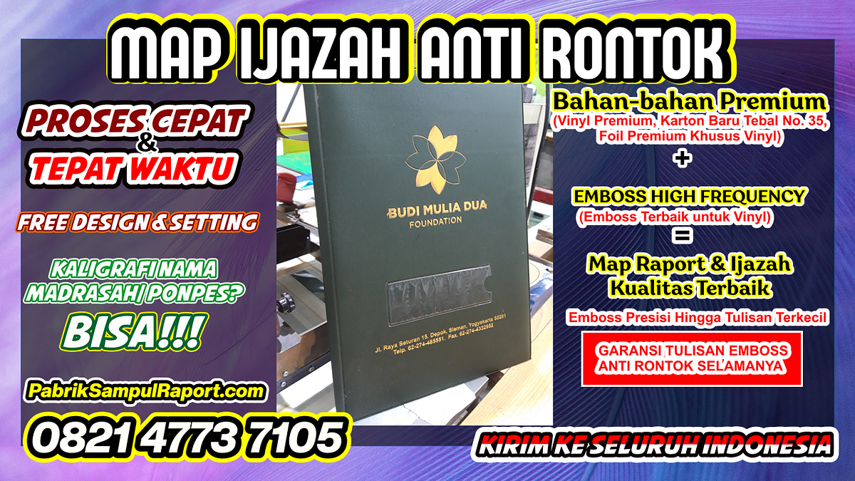 0821–4773–7105 Sampul Raport Map Ijazah di Brebes | by Pabrik Sampul ...