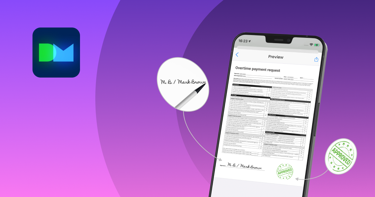 How a Large-sized business company uses DocuMate Scanner app to sign HR ...