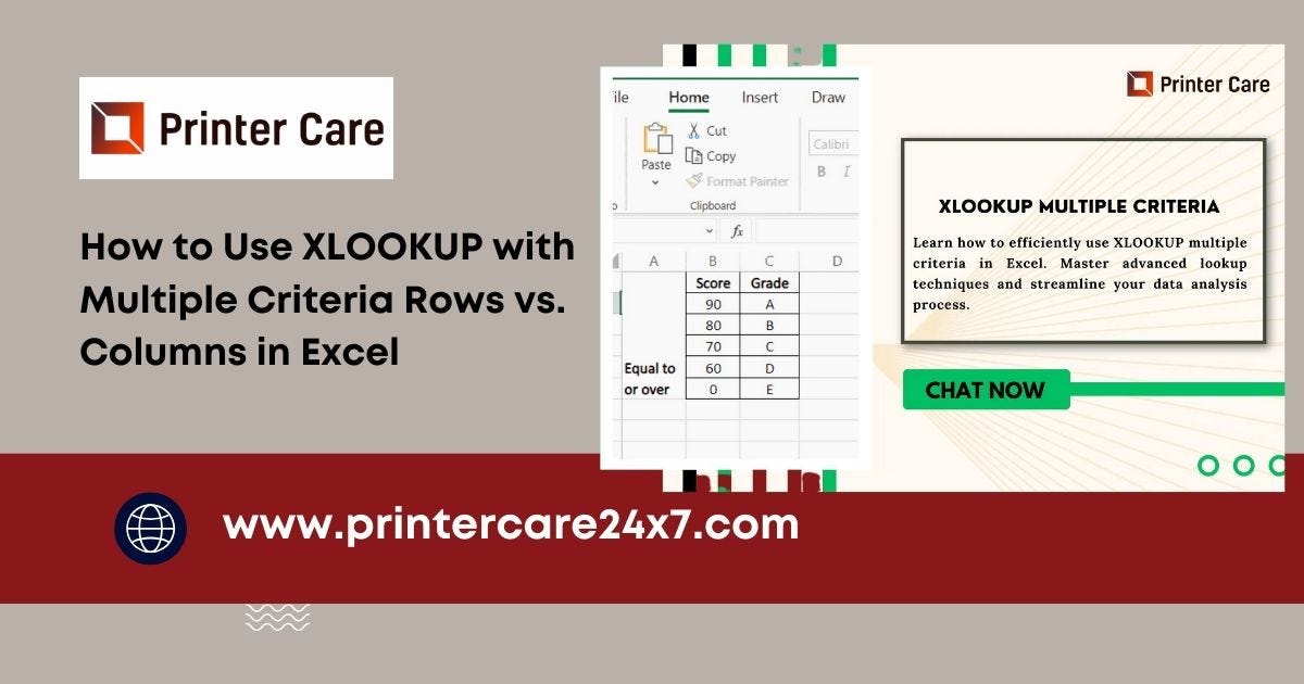 How to Use XLOOKUP with Multiple Criteria Rows vs. Columns in Excel | by Printmedia | Medium