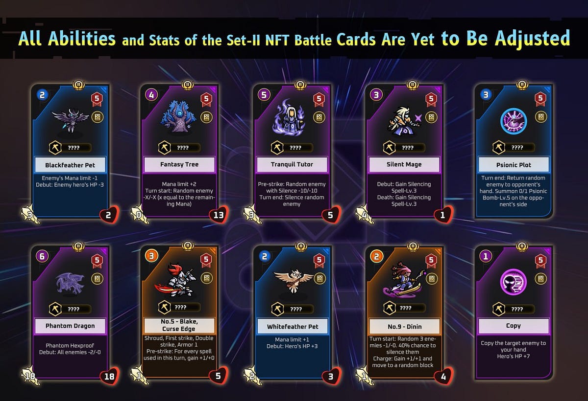 NFT Battle Card Set-II –. Let’s meet some new NFT Battle Cards… | by ...