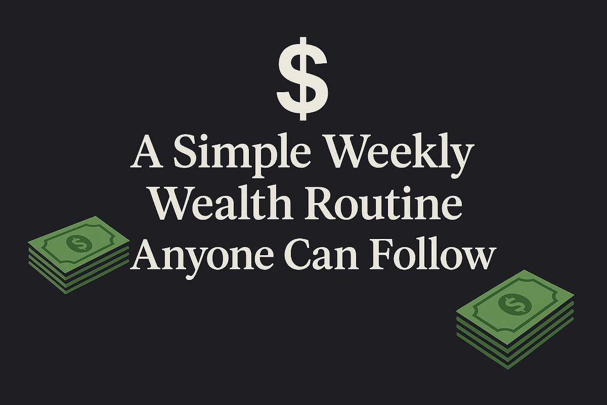A Simple Weekly Wealth Routine Anyone Can Follow | by Krishnaveni | Medium