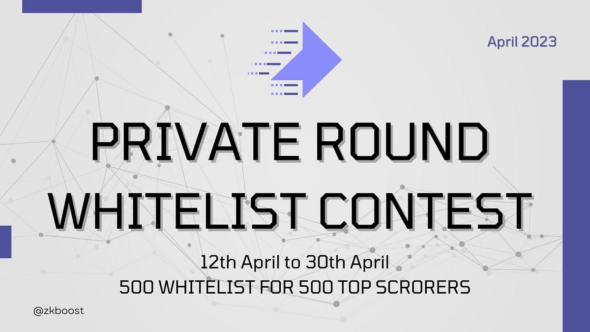 Private Round Whitelist Contest - zkBoost - Medium