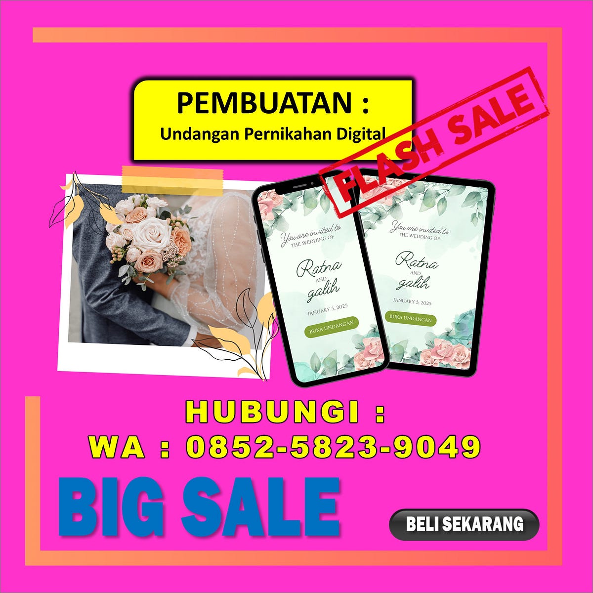 0852–5823–9049 (PALING LARIS), Undangan Pernikahan Wringinanom - Jasa Pembuatan Website Digital ...