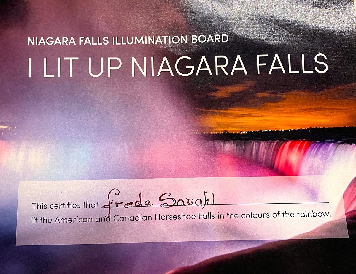 I lit up Niagara Falls!. A bucket list adventure wish fulfilled! | by ...
