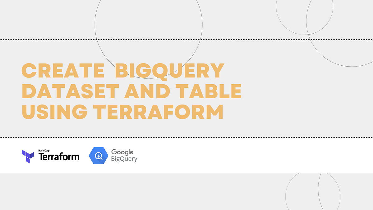 Create BigQuery dataset and table using terraform | by Sheikh Vazid | Medium