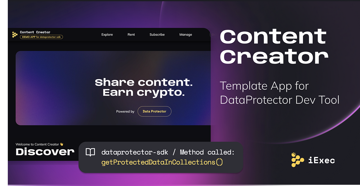 Introducing The Content Creator Demo DApp Template for Developers | by iExec | iExec | Medium