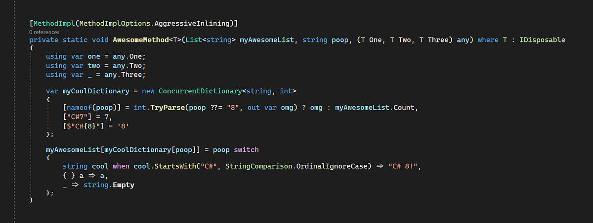Consider using C# 8 with the .NET Framework | by Joni 【ジョニー】 | Medium