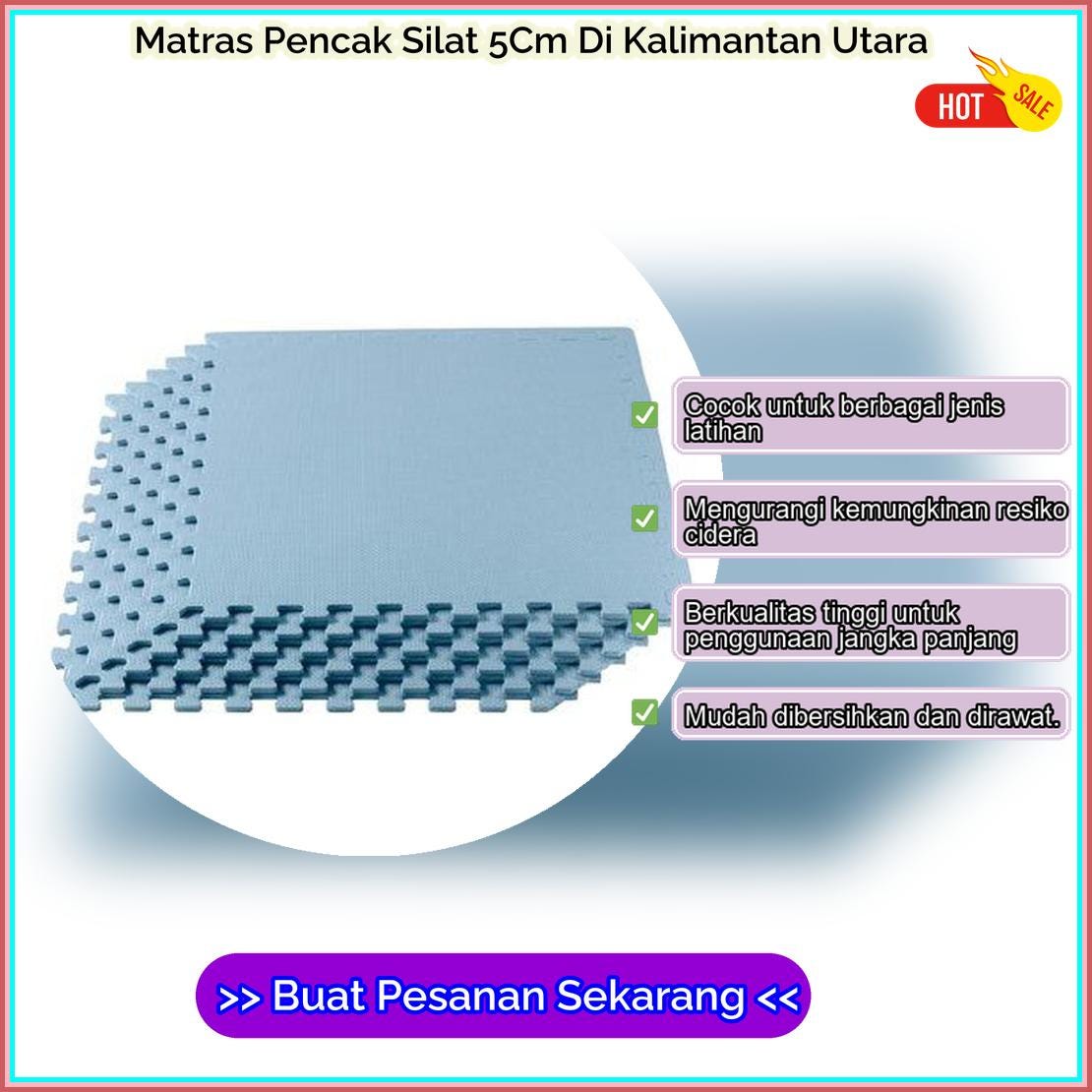 Matras Pencak Silat 5Cm Di Kalimantan Utara - Eva Mat Tebal - Medium