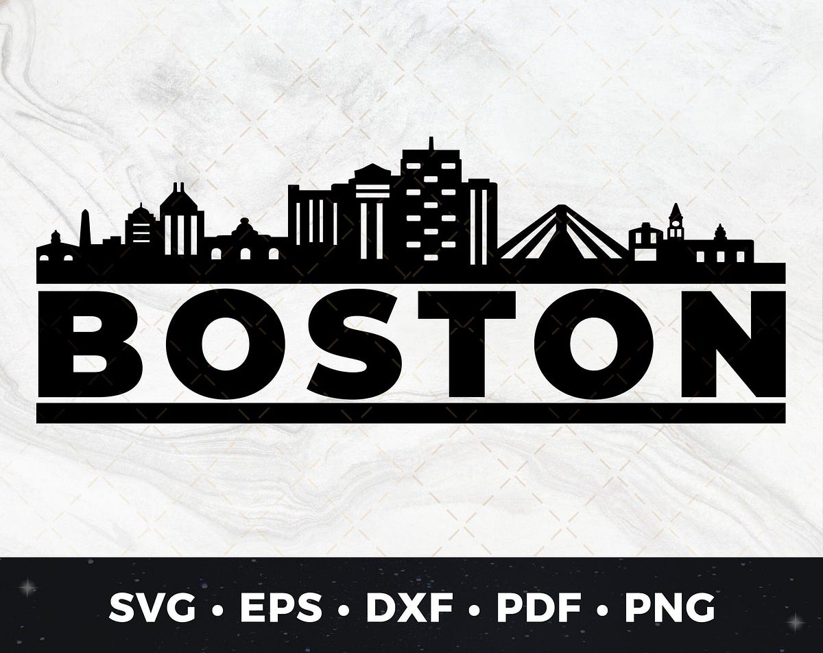 Boston svg, City Skyline Silhouette Svg, Boston Skyline Svg, Boston MA ...
