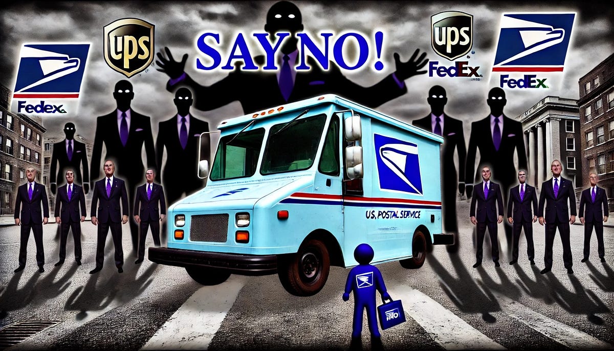 SAY NO! The US Postal Service is more efficient than FEDEX & UPS yet ...